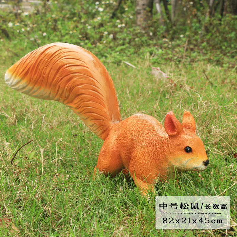 Наружный искусственный орнамент белки из смолы для сада и двора, маленькая скульптура животного, декор для сада и ландшафта, маленький элемент