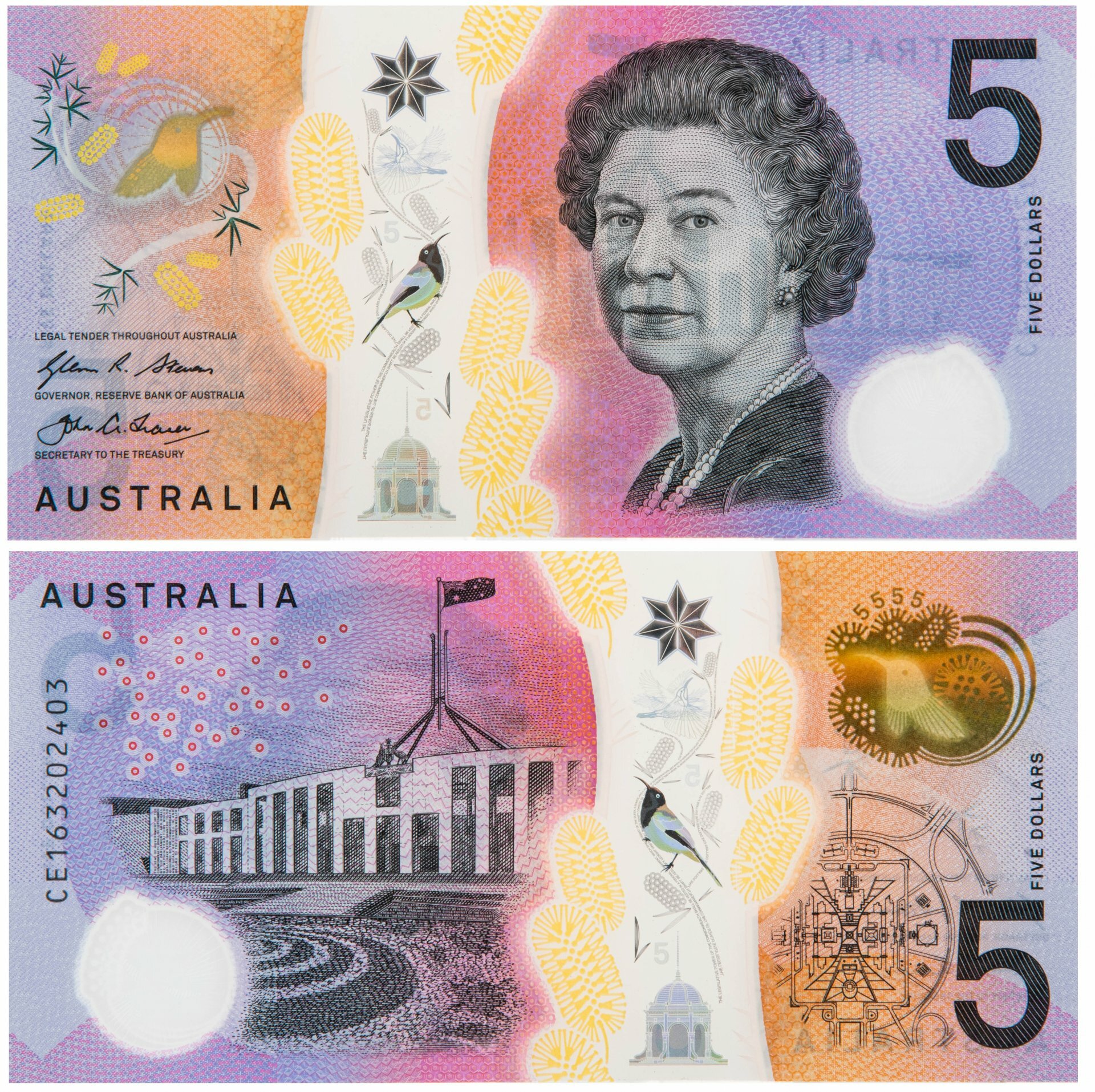 Австралия 5 долларов 2016 Pick 62 полимер