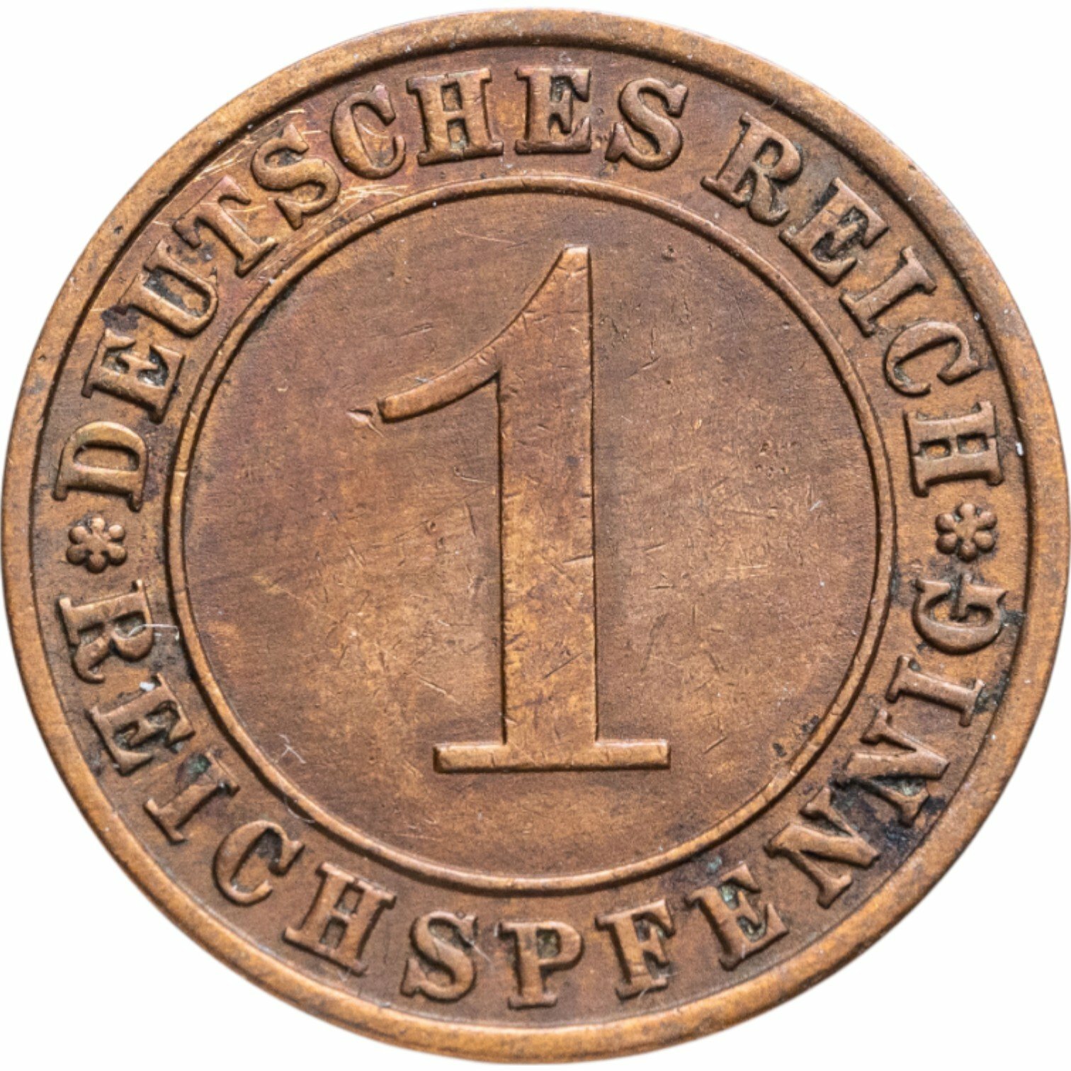 Германия 1 пфенниг рейхспфенниг 1930 "А", Бронза, в сохранности XF