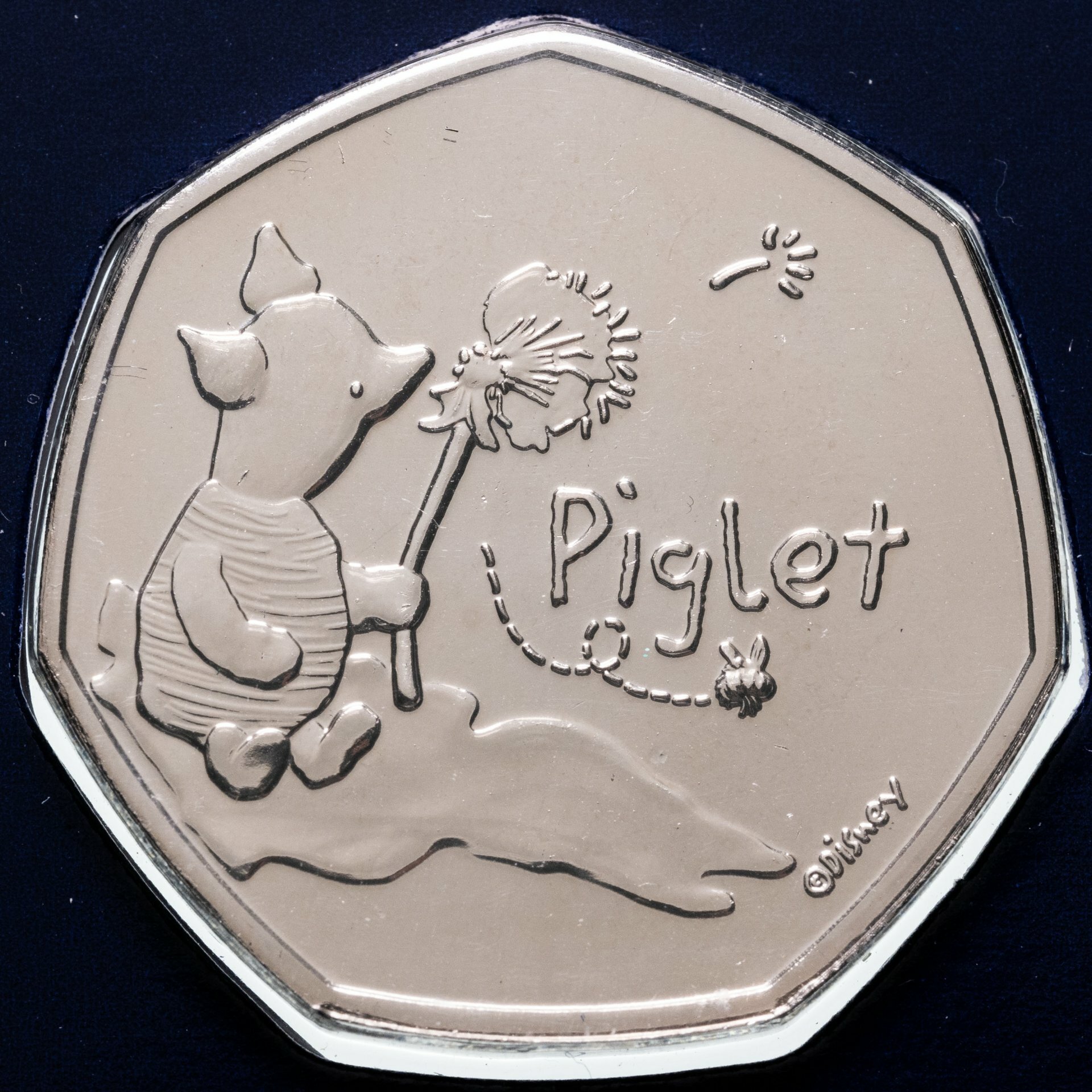 Великобритания 50 пенсов 2020 "Винни пух - Пятачок", Мельхиор медь-никель, в сохранности UNC