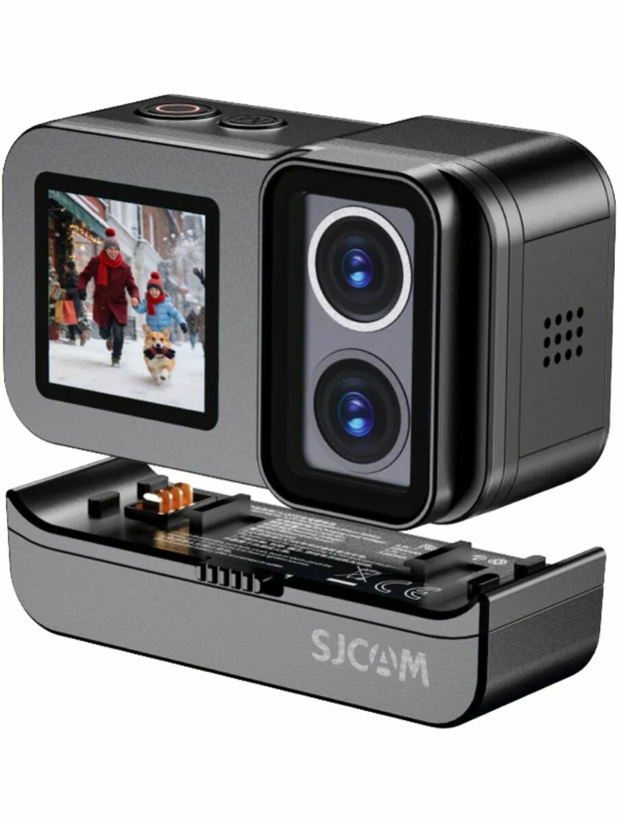 Экшн-камера SJCAM "SJ20 Dual Lens", 20МП, 4K, водонепроницаемая, с Wi-Fi
