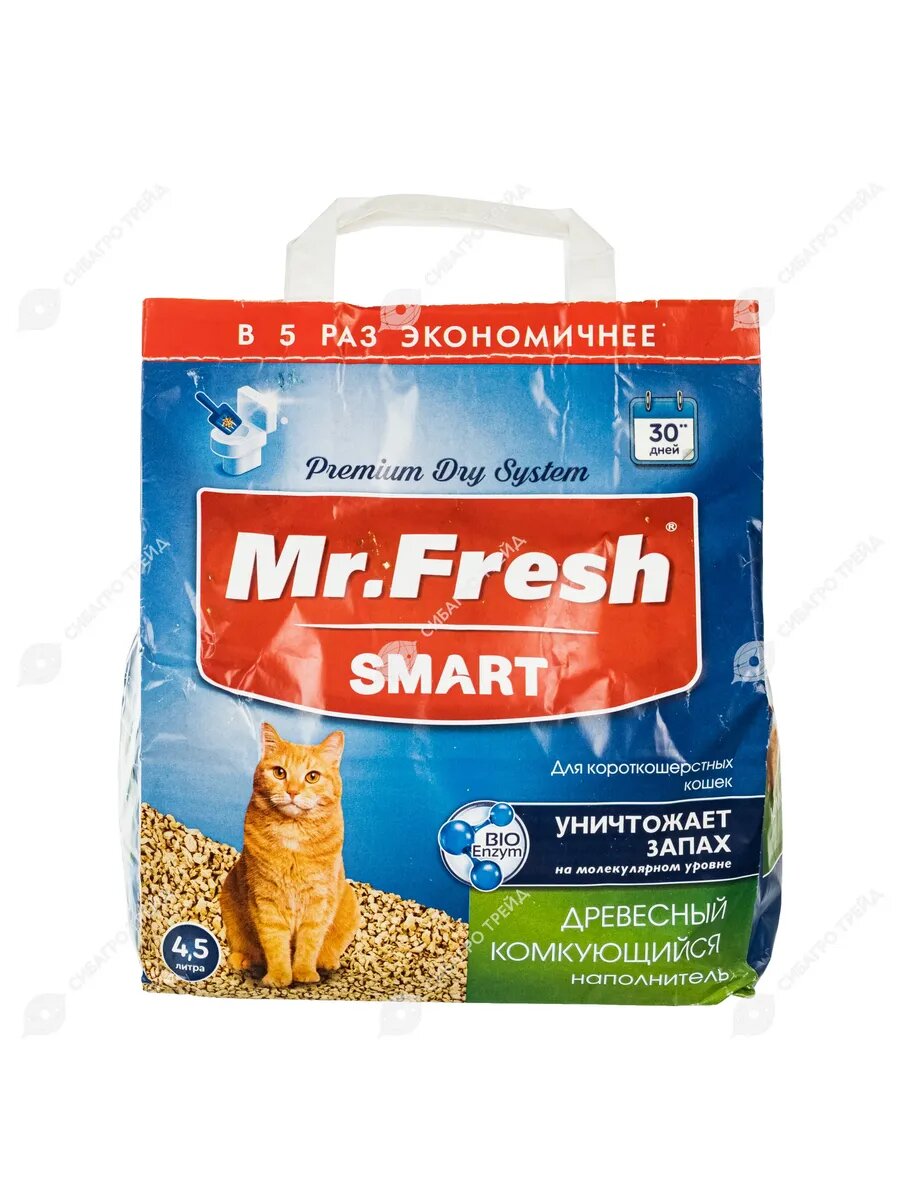 Наполнитель Mr Fresh для короткош. кошек 4,5 л