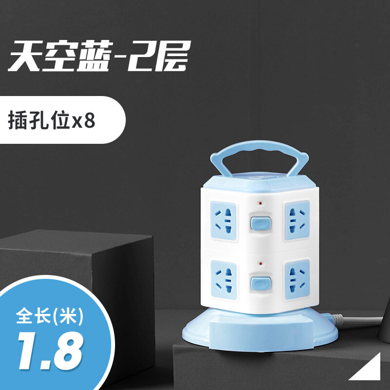 2025 Умная вертикальная панель с несколькими портами и функциями, USB-зарядная башня, удлинитель для дома, электрическая панель