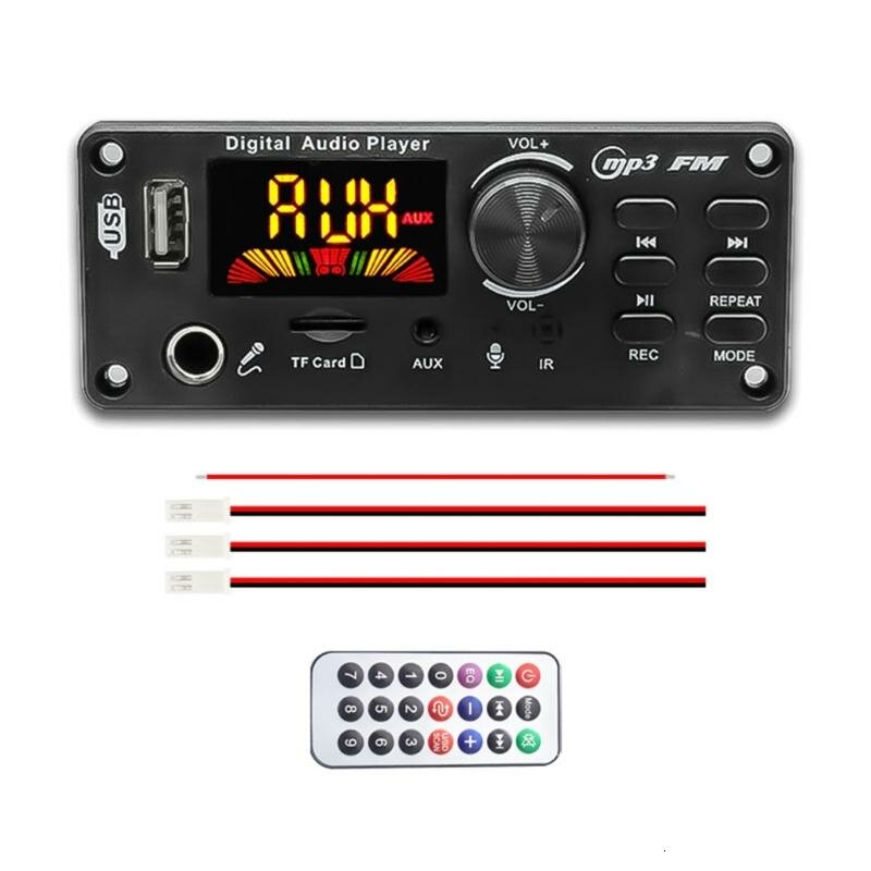 Усилитель звука 50 Вт × 2 с MP3-плеером и экраном, A