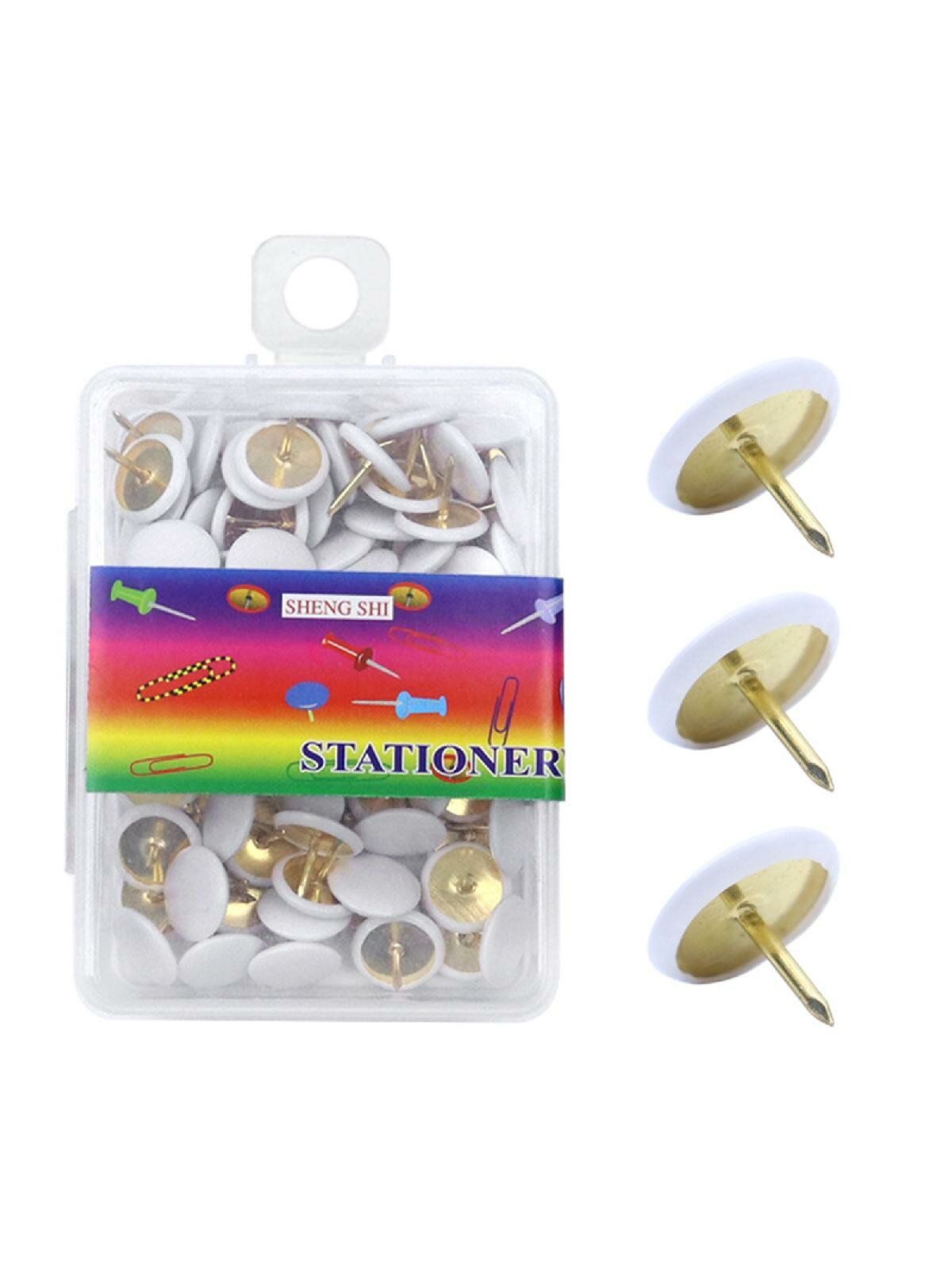 100 шт Накладки, декоративные кнопки, Булавки для рисования, кнопки, булавки для плакатов