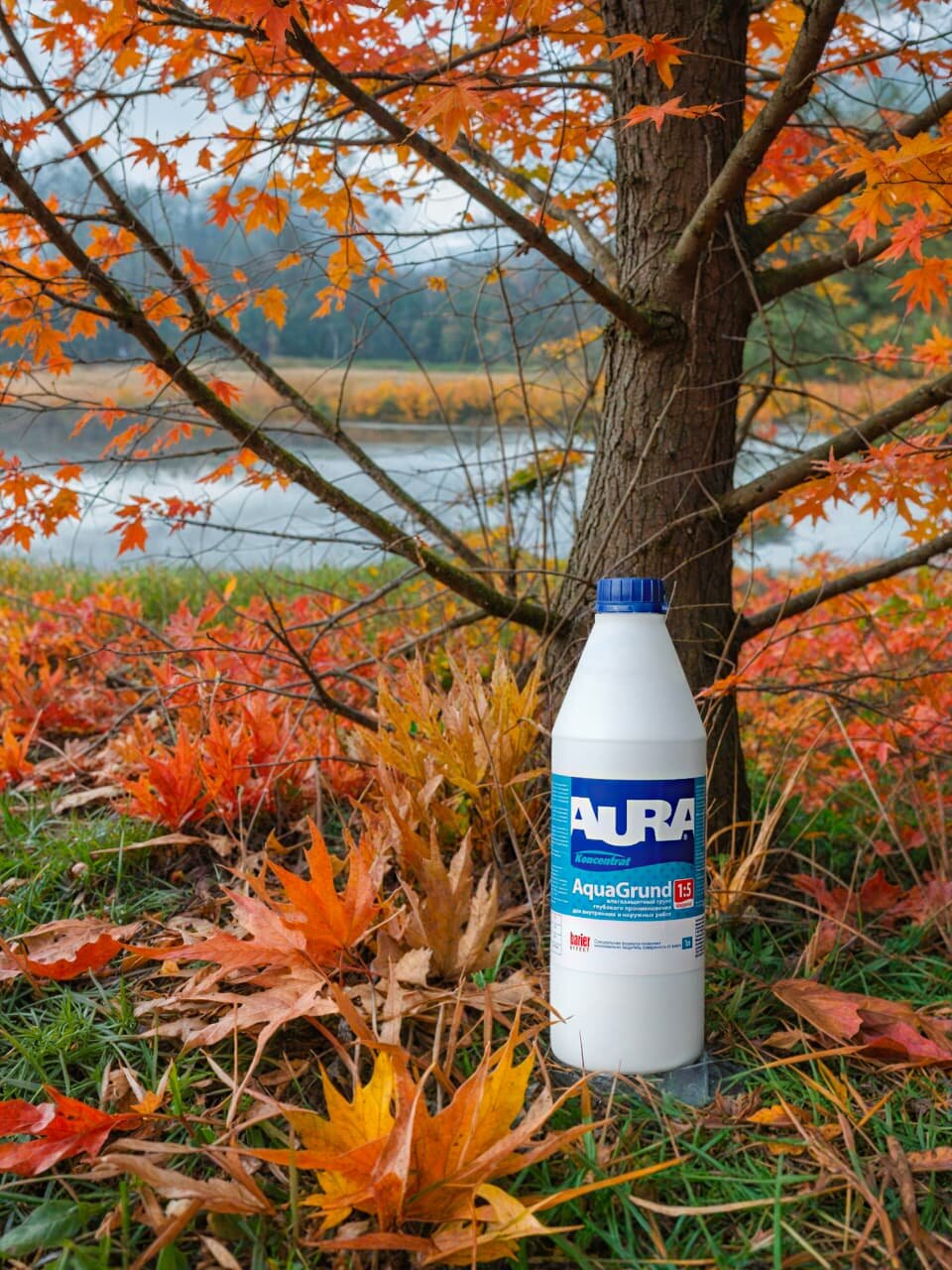 Грунт влагоизолятор концентрат 1:5 Aura Aqua Grunt 1л.