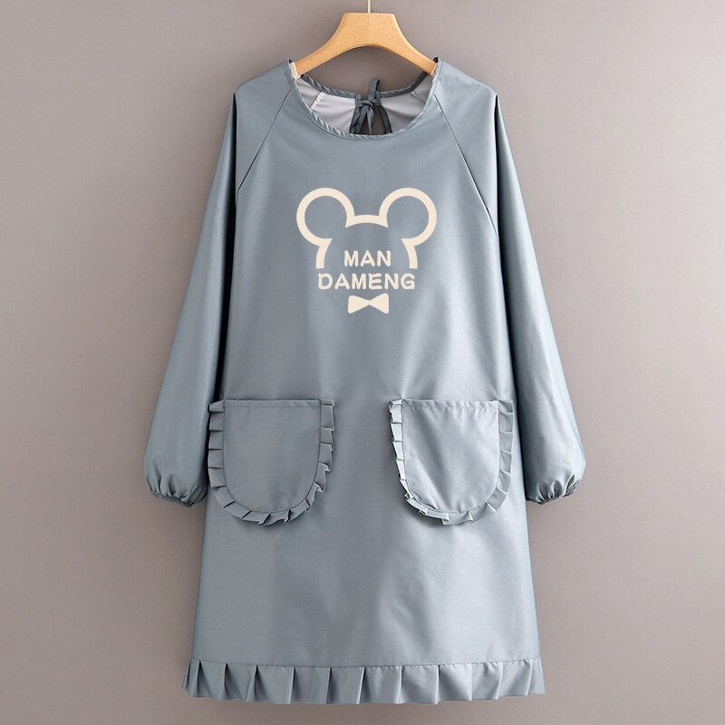 Рабочая одежда для грумеров в зоомагазине, фартук для ухода за кошками, водонепроницаемый халат с длинными рукавами, не притягивающий шерсть, для купания собак, модный взрослый халат.