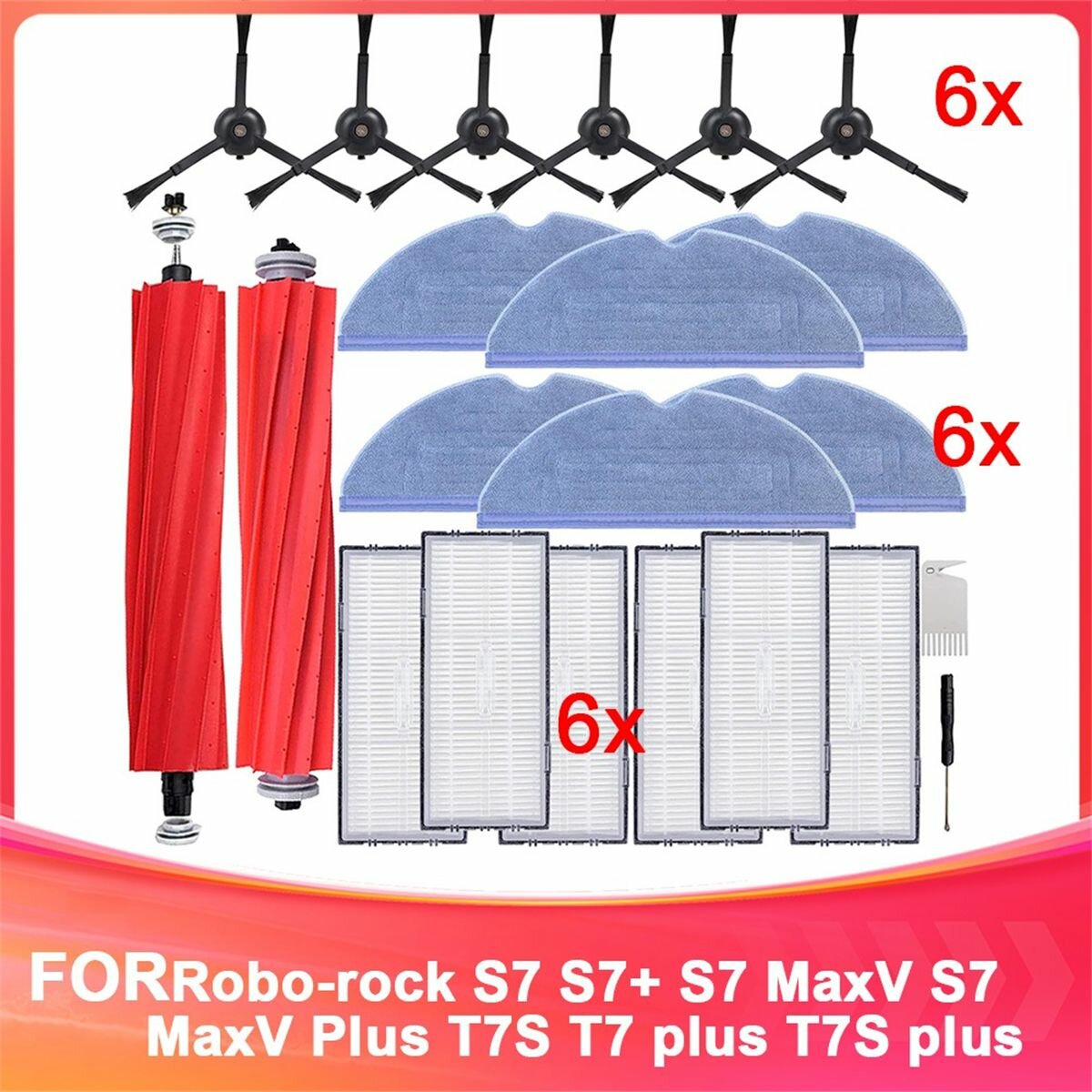 Запасные Части, Подходящие Для Основной Щетки Робота-Пылесоса Для Roborock S7 S7