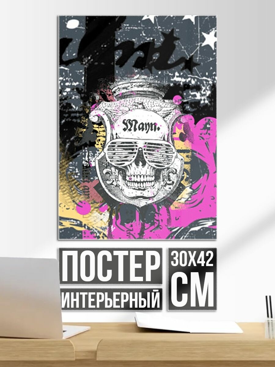 Постер на стену Череп