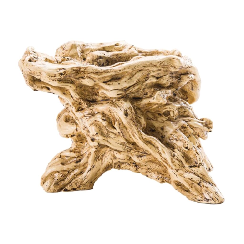 Имитация сочного цветочного горшка из корня дерева