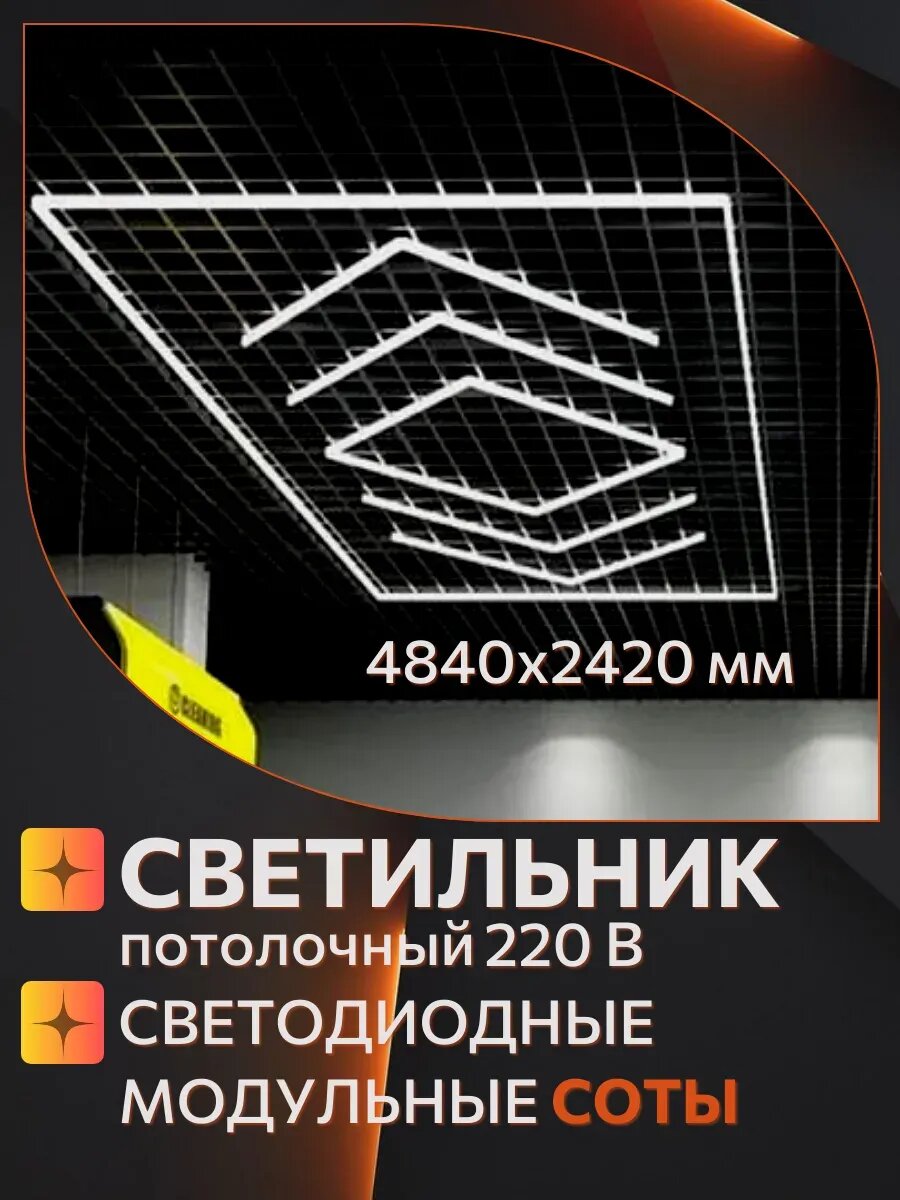Светильник потолочный светодиодный свет в детейлинг линейный