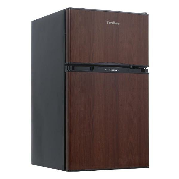 Холодильник Tesler RCT-100 дерево/черный