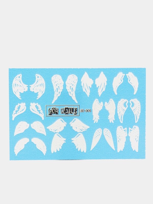Слайдер, водные наклейки, на любой фон, для дизайна ногтей, 3D-005 Крылья