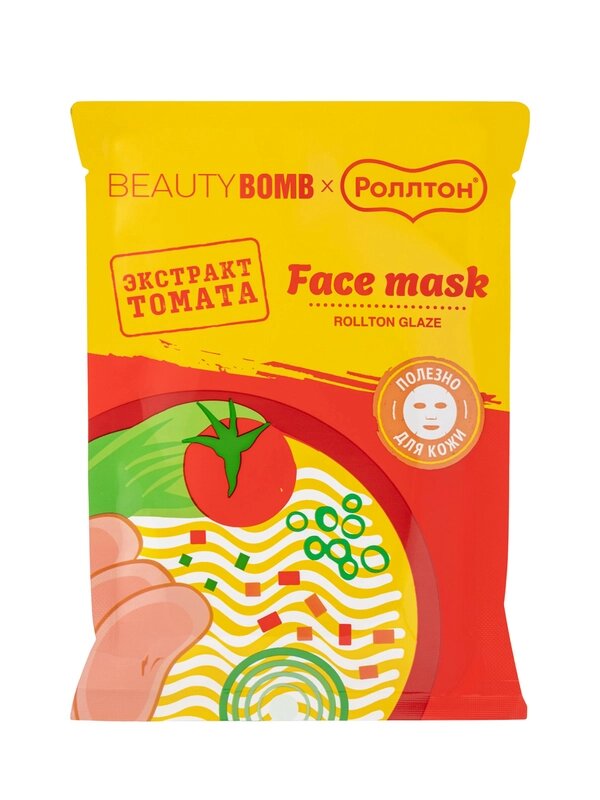 Маска для лица тканевая Beauty Bomb fase sheet mask Rollton Glaze