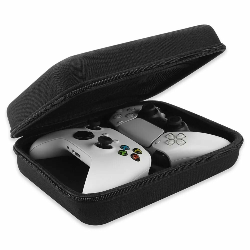Дорожная сумка для переноски двух контроллеров, совместимая с PS5 DualSense, DualShock 2/4, Xbox One, Series X, 8BitDo Pro2, Защитное хранилище с внутренним сетчатым карманом
