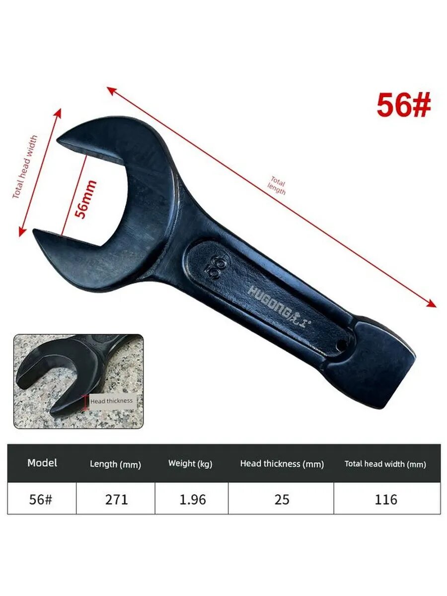 Ударный ключ с открытым концом (56 мм)