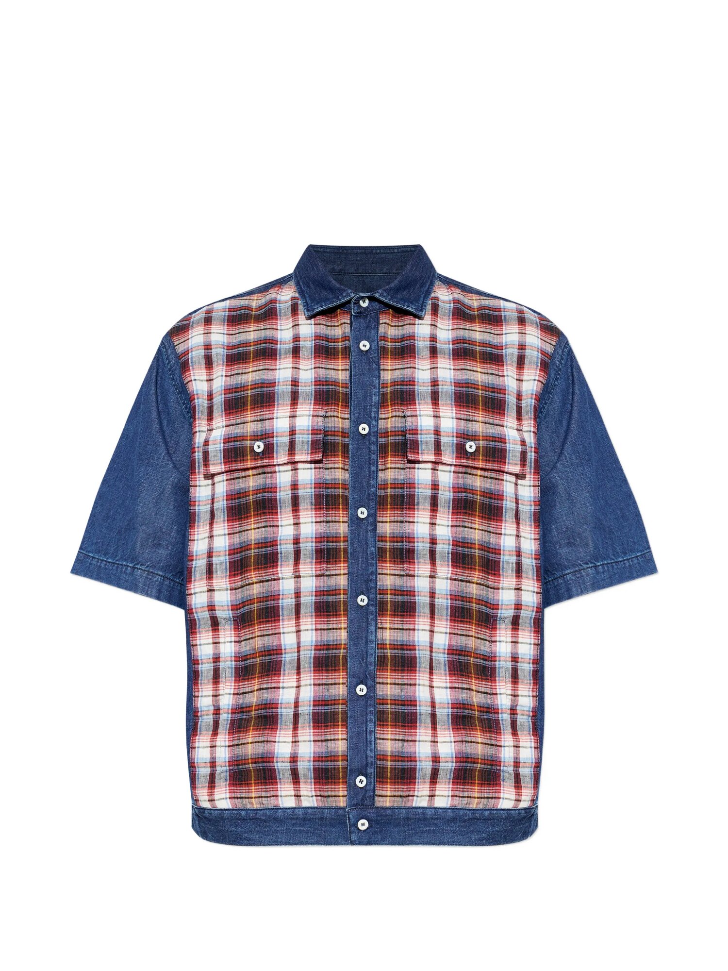 Рубашка Checked denim shirt