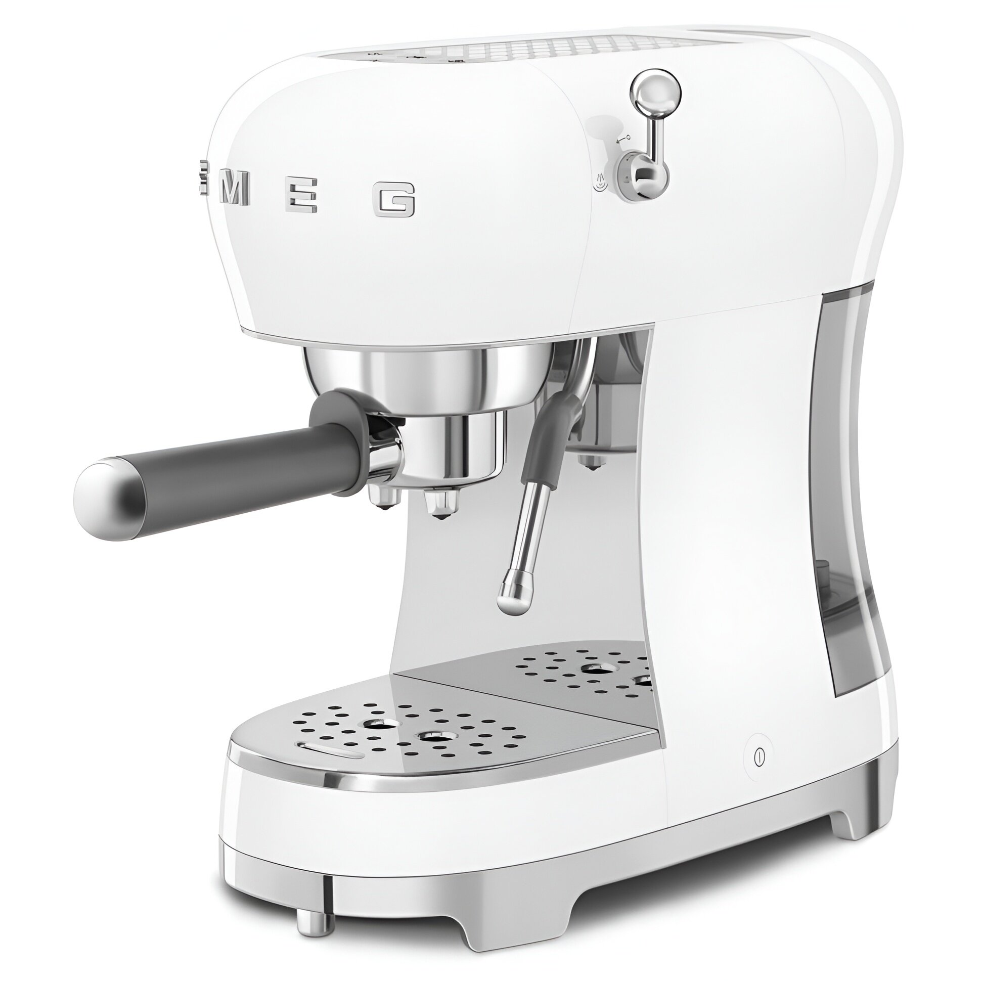 Рожковая эспрессо кофемашина Smeg ECF02WHEU, одна чашка, цвет белый