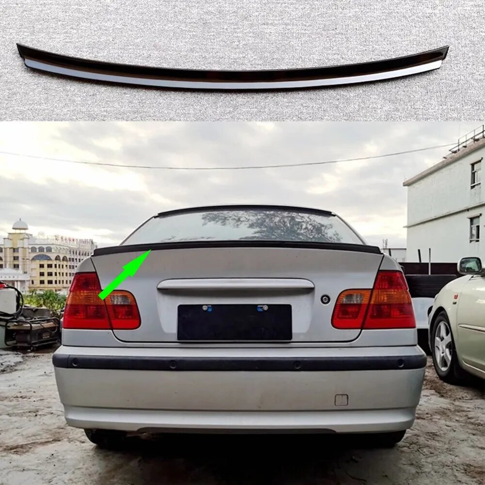 Спойлер автомобиля для BMW E46 3 Series Sedan Gloss Black Rear Wing Lip Spoiler
