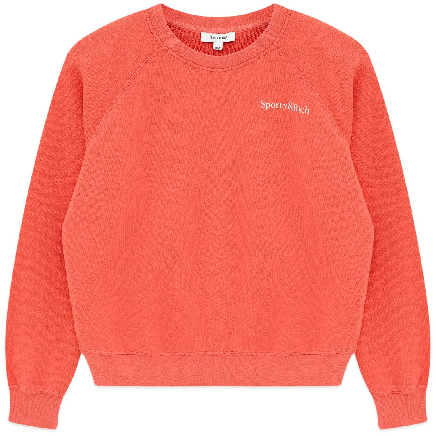 Толстовка ТОЛСТОВКА SPORTY & RICH SERIF LOGO EMBROIDERED SWEAT SHIRT