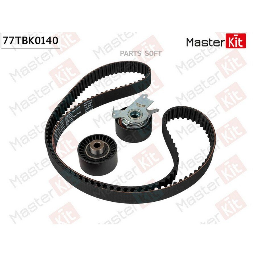 77TBK0140 Комплект ремня ГРМ Peugeot 407 6D_ 200 от официального дистрибьютора, MASTERKIT, артикул 77TBK0140