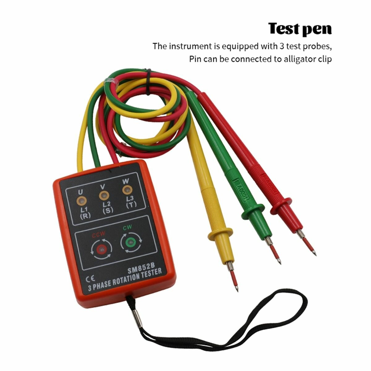 Тестер Последовательности Фаз, Трехфазный Индикатор Вращения Переменного Тока, 60-600 В