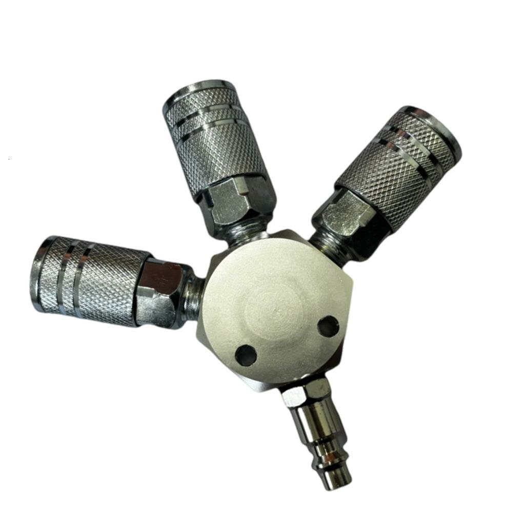 Тройник для воздушного шланга, серебро