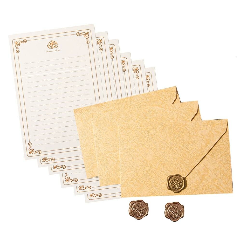 Набор антикварной писчей бумаги и конвертов, Бежевый Цвет1
