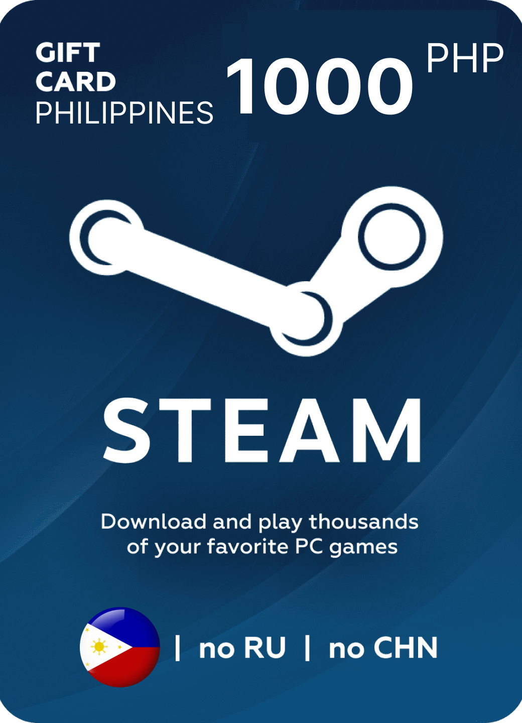 Подарочная карта Steam Wallet на 1000 PHP Филиппинских песо | Philippines | Код активации