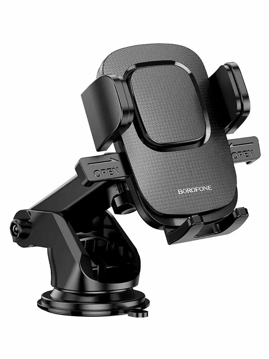 Автомобильный держатель для телефона Borofone BH60, на присоске, черный