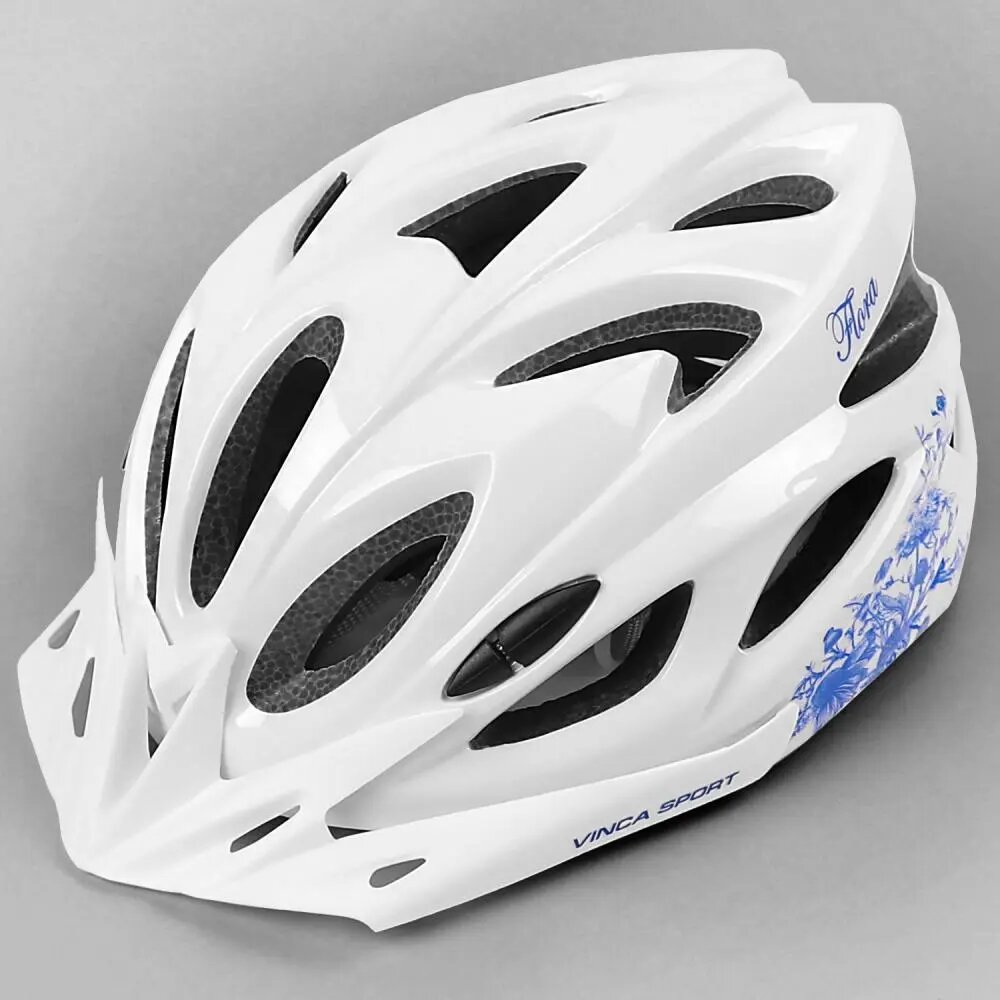 Велошлем Vinca Sport VSH-25, IN-MOLD, Flora white, L(58-62)