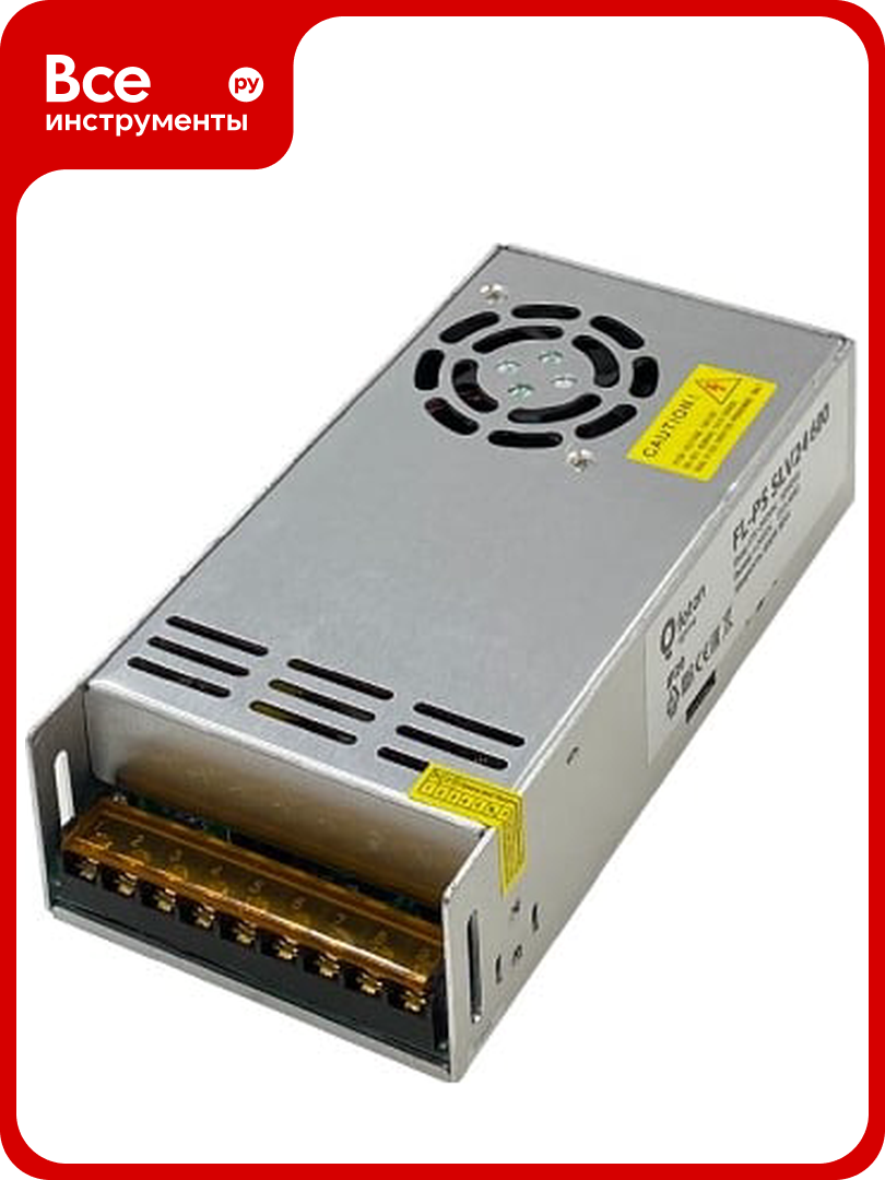 Трансформатор FL-LED FL-PS SLV24600 Pout=600Вт, Uout=24В, Uin=175-240В, IP20, 200x99x50мм, 700г - металлический 602381