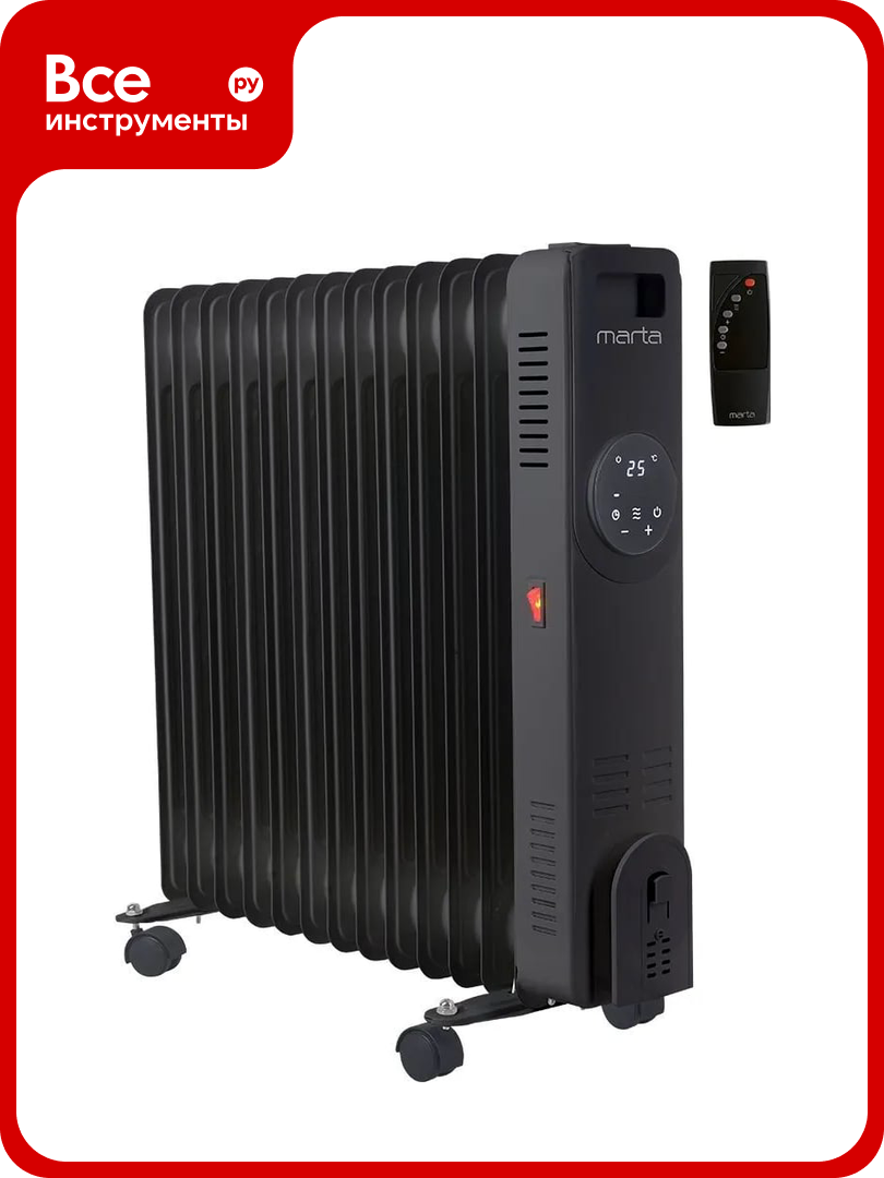 Масляный обогреватель MARTA MT-OH2431D черный 44027