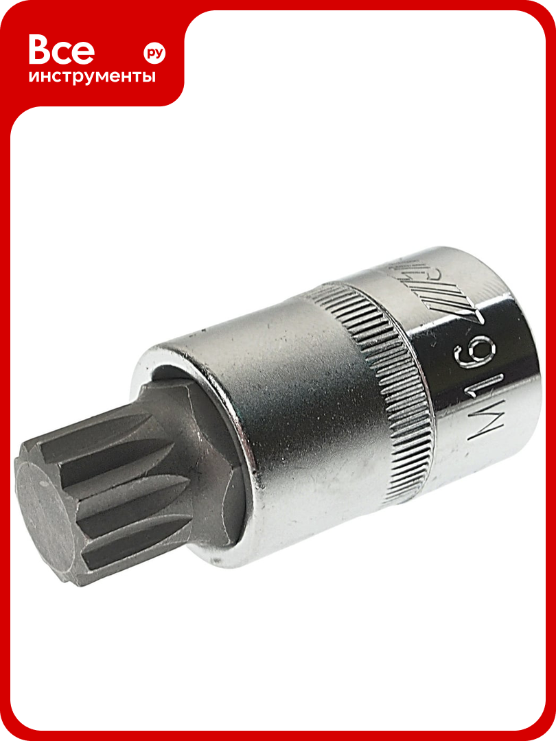 Бита-головка SPLINE М16, 55 мм, 1/2" JTC JTC-45716