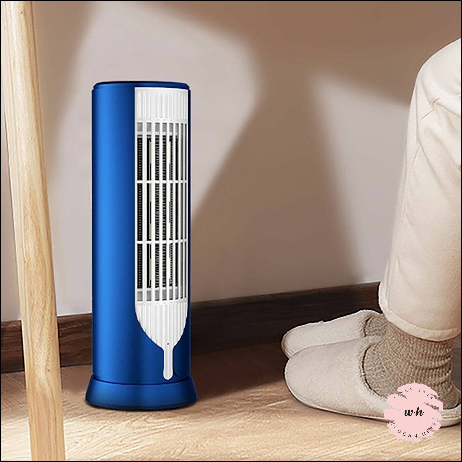 HIBIBUD Беспроводной обогреватель с аккумулятором, малый обогреватель для спальни и ванной с керамическим корпусом, 750 Вт, с вентиляцией, белый.