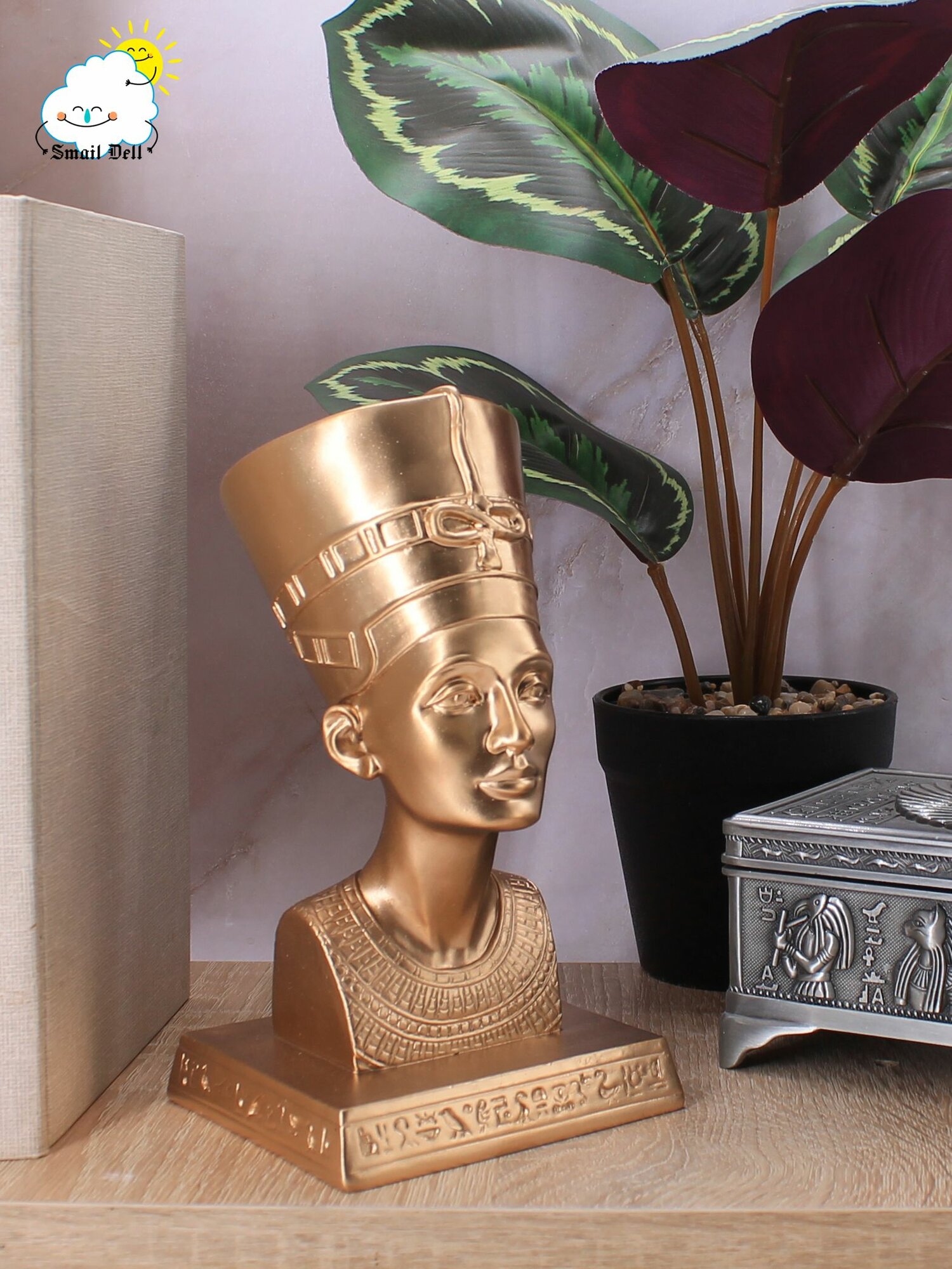 Статуэтка бюст Нефертити , 16 см, гипс, цвет бронза