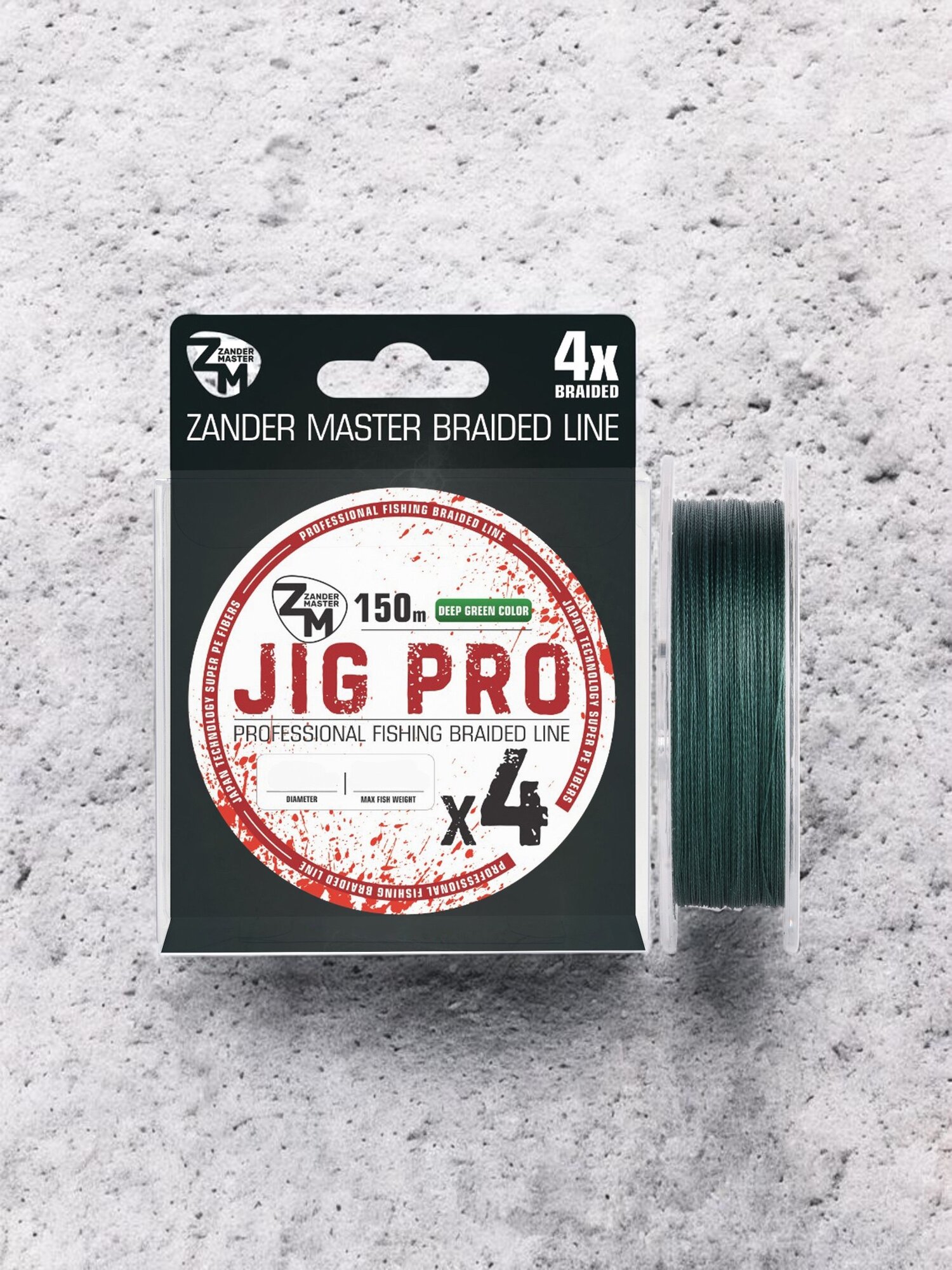 Шнур плетеный Zander Master Jig Pro 150 м 0,18 мм 10,71 кг темно-зеленый