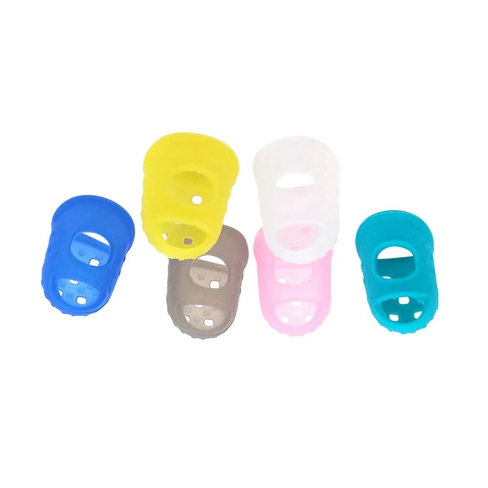 Защитные силиконовые накладки на кончики пальцев для гитары и укулеле, набор из 10 штук, для защиты пальцев при игре