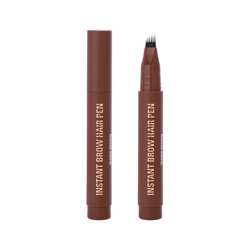 Маркер для бровей REVOLUTION INSTANT BROW HAIR PEN с ультратонкой прорисовкой тон Warm brown