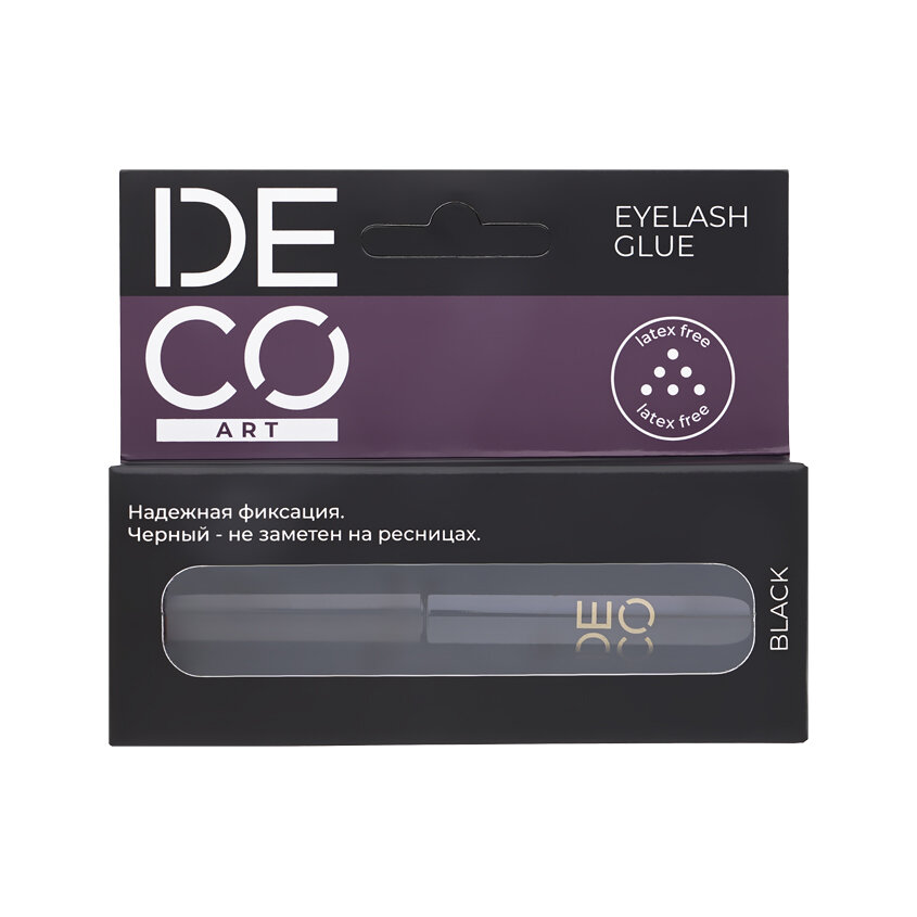 Клей для ресниц и пучков DECO. ART черный (на латексной основе) 5 мл