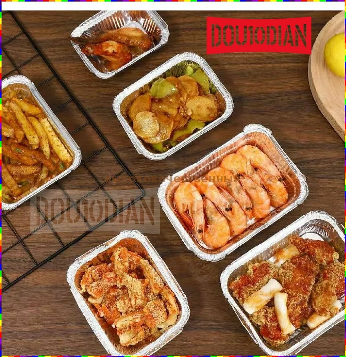 Алюминиевые формы для запекания 700 мл, 20 шт, идеальны для барбекю и приготовления в аэрогриле