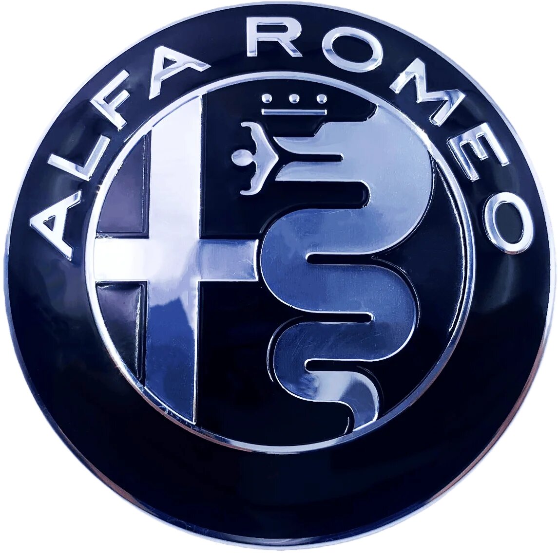 Накладки на диски Alfa Romeo, 74мм, Black silver, 20шт