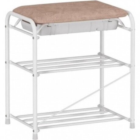 Подставка для обуви Альфа 13 с сиденьем и ящиком, белый ПДОА13СЯ Б