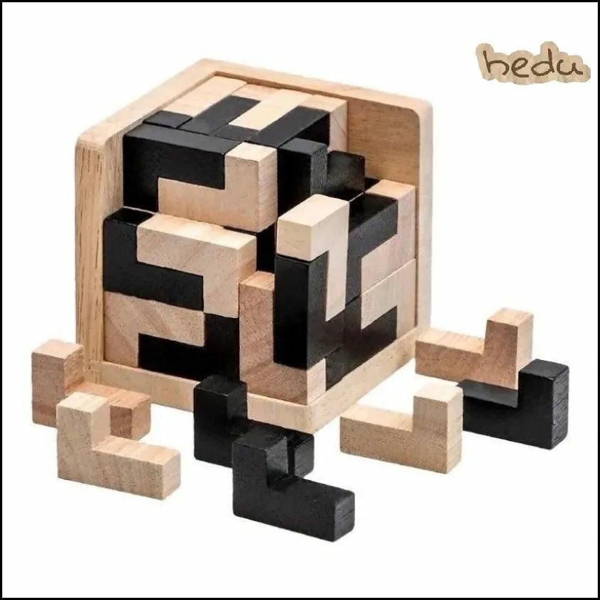Деревянный кубик тетрис головоломка Танграм, детская развивающая игрушка для мозаики, логическая игра для всей семьи