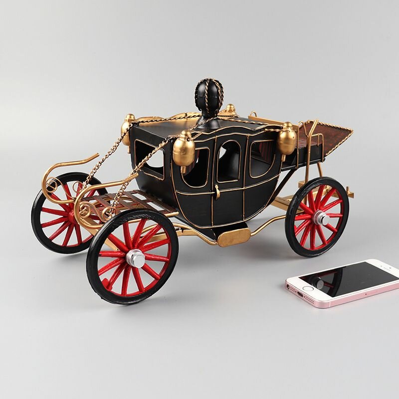 Винтажная модель королевской кареты, черная