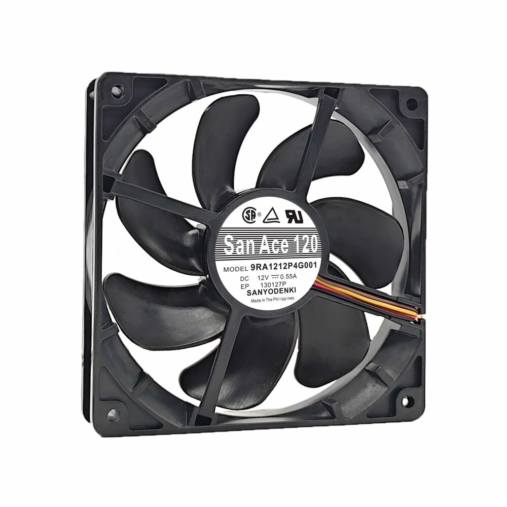 Вентилятор 9RA1212P4G001 120 * 120 * 25 мм вентилятор охлаждения постоянного тока 12 В 0.55 A 6,6 Вт 3000 об/мин 130CFM 119,6 па