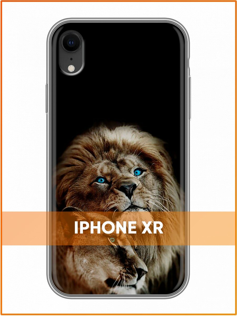 Чехол для Iphone Xr с принтом для мужчин со львами (Айфон Xr)