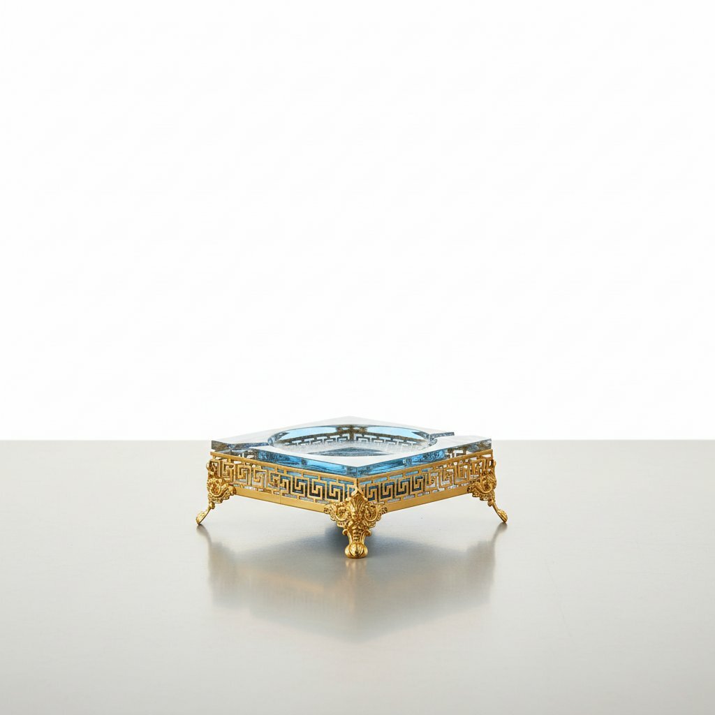 Пепельница на ножках AR-3591 Crystal Temptations США Металл, кристалл