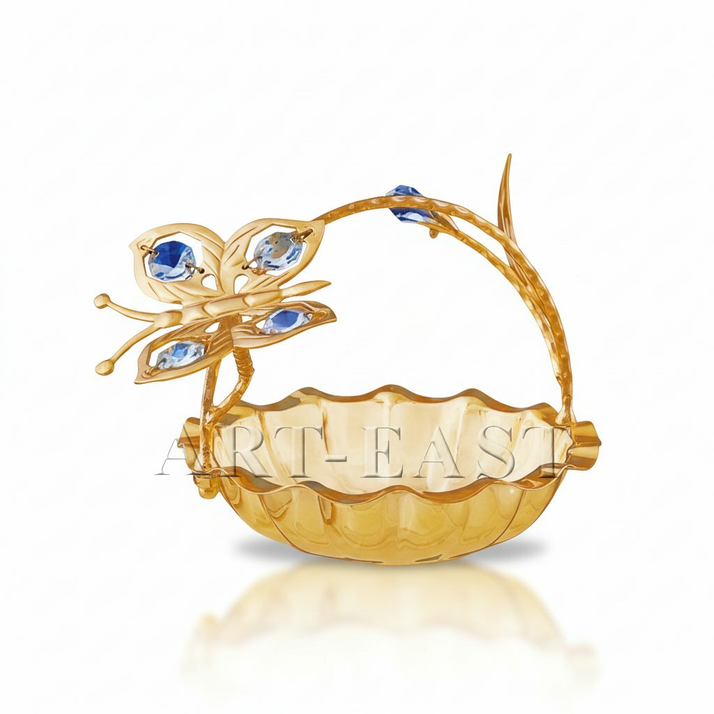 Конфетница Бабочка A6342 Crystal Temptations, Металл, кристалл