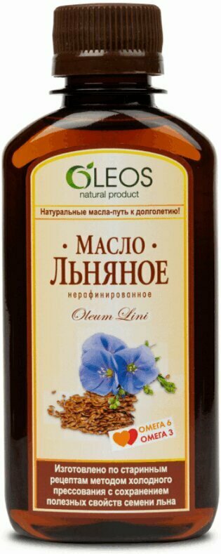 Льняное Масло Пищевое Нерафинированное 200Мл